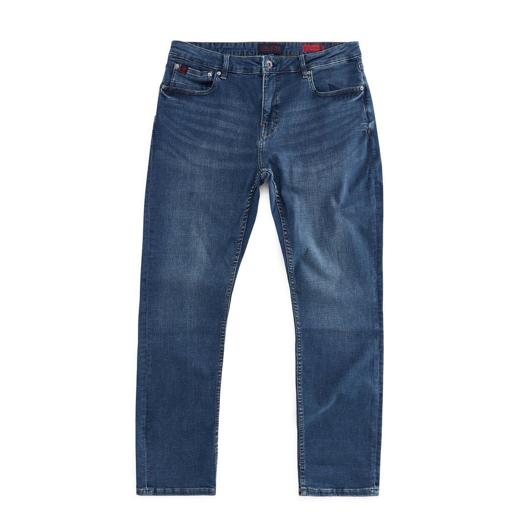 Dakota Slim Fit Jeans In Mid Blue – DML Jeans
